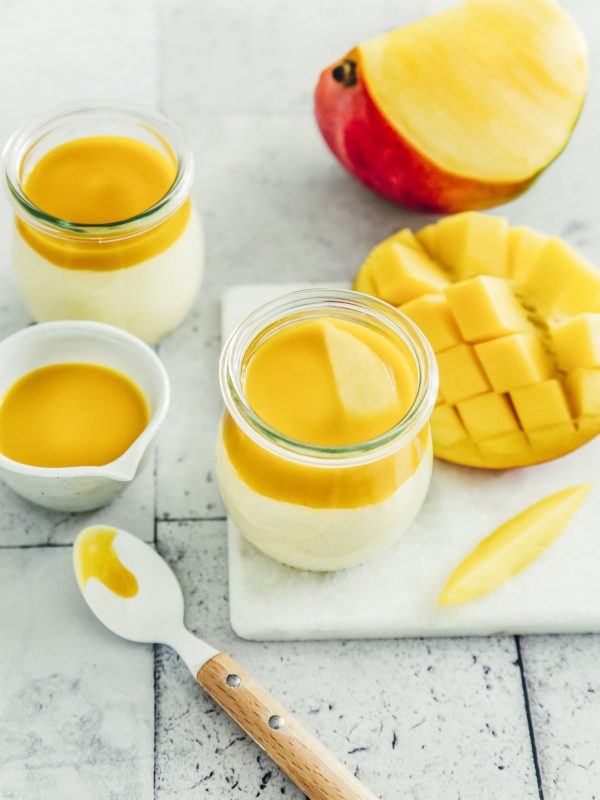 Recette mousses au citron, coulis de mangue