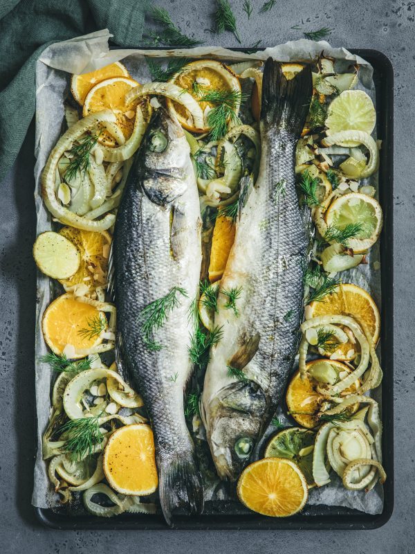 Recette bars entiers au four fenouil et agrumes