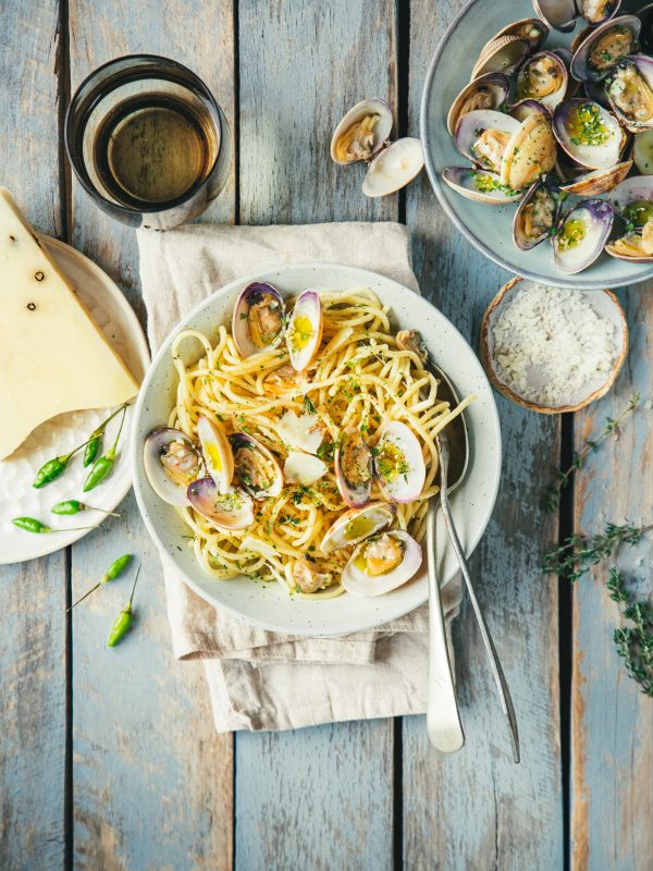 Recette spaghetti alle vongole aux palourdes