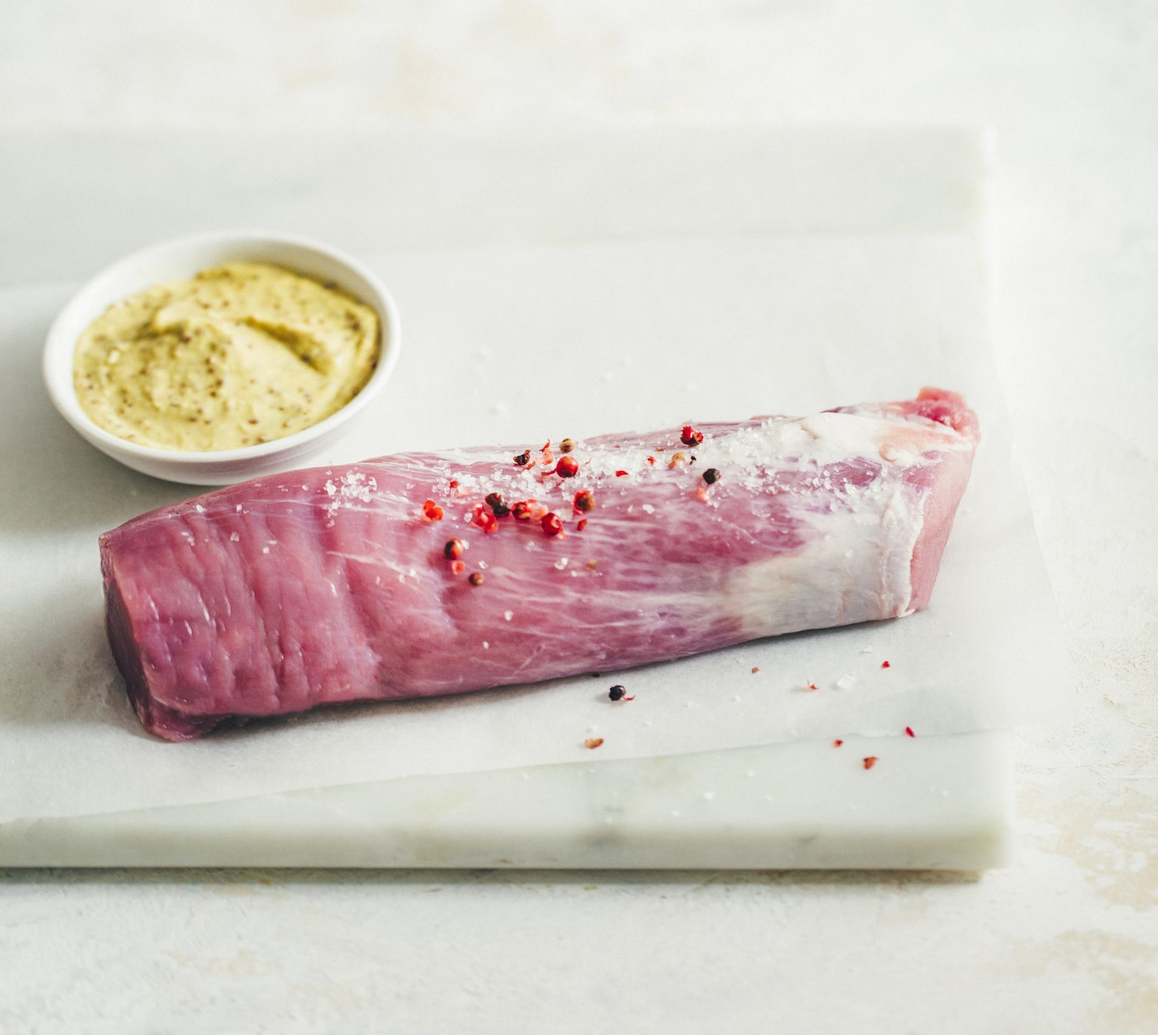 filet mignon de porc tranché