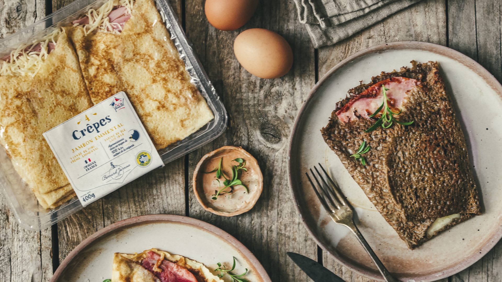 crêpes jambon-emmental