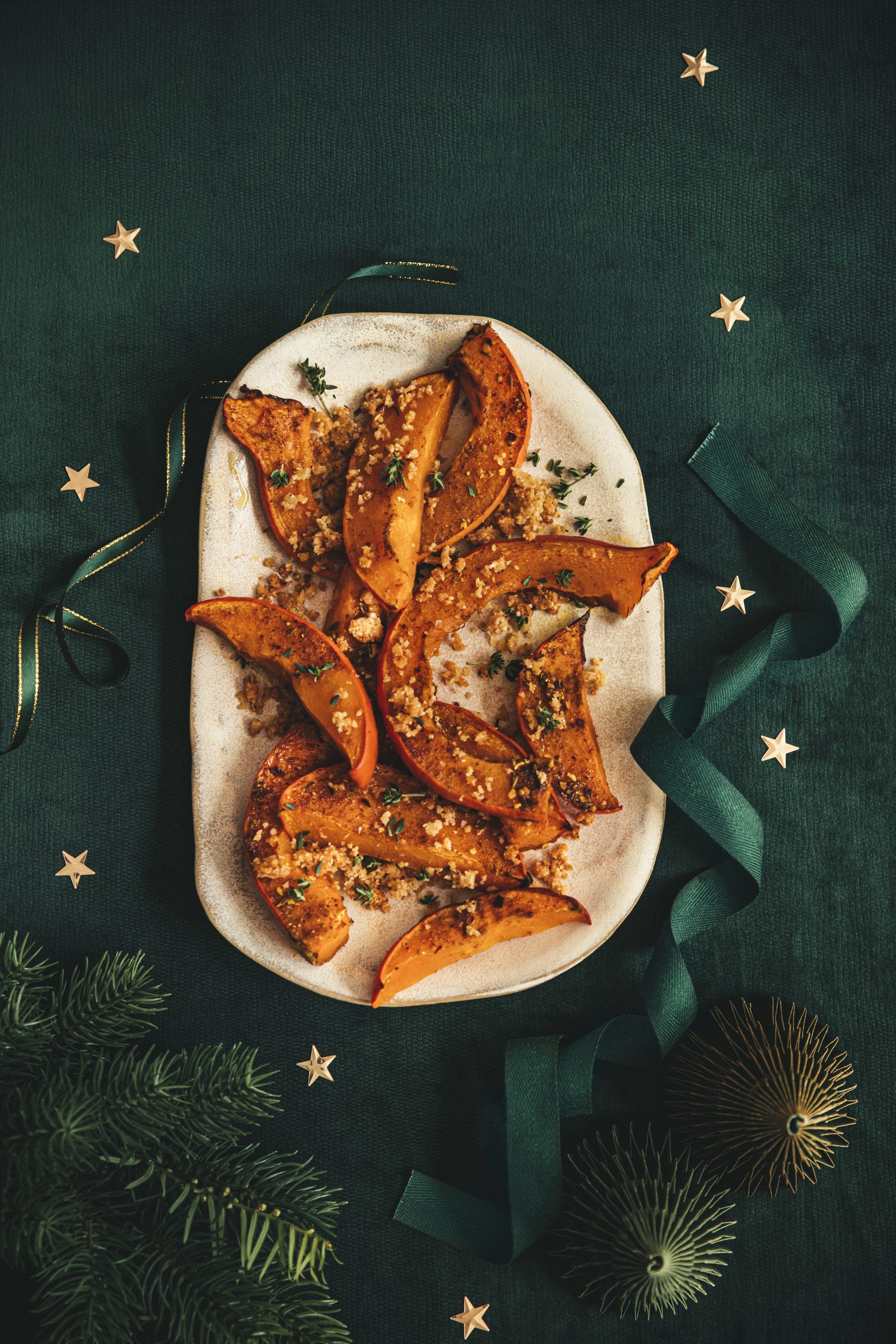 Recette potimarron rôti aux épices et crumble de parmesan