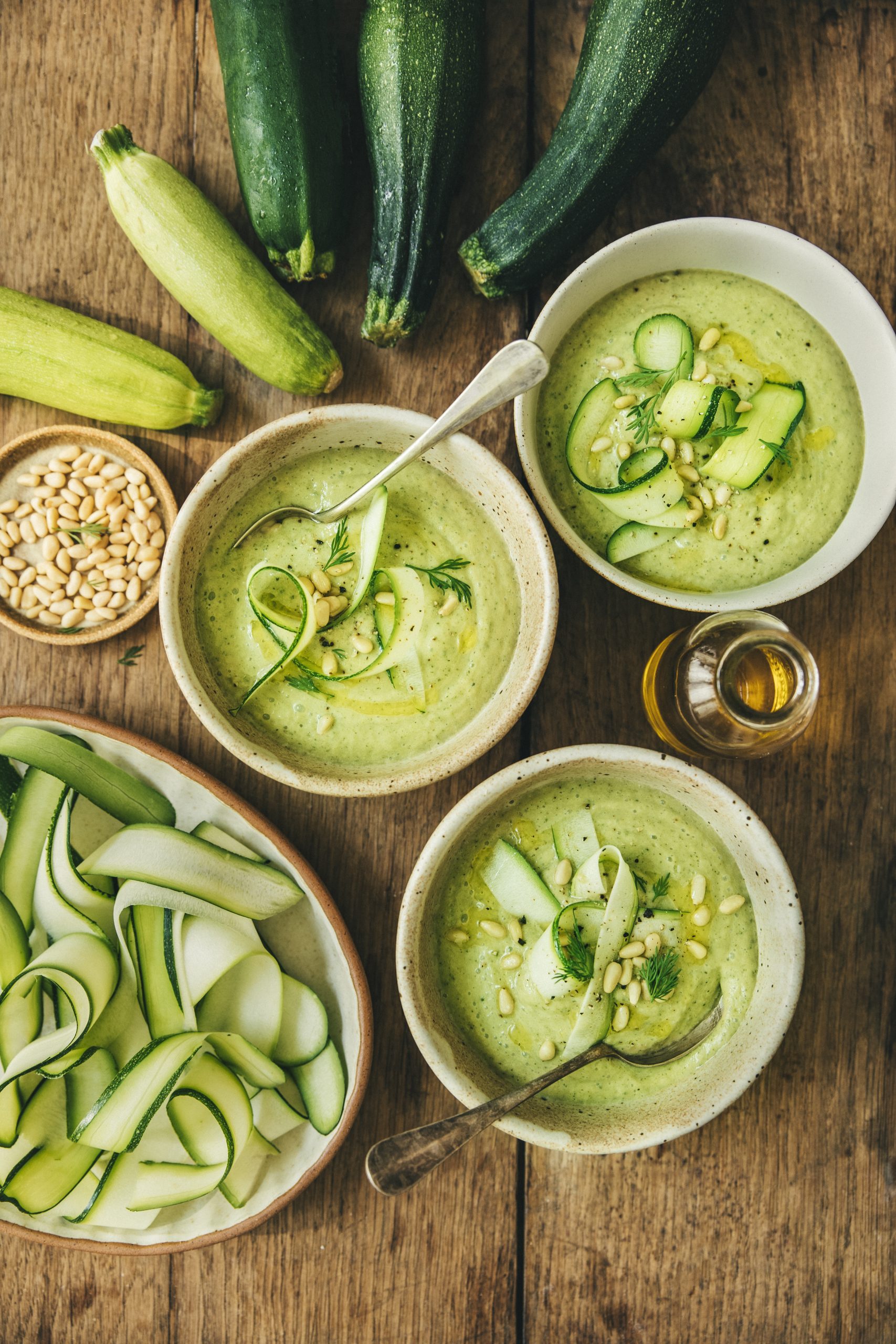 Recette soupe froide de courgettes au lait de coco