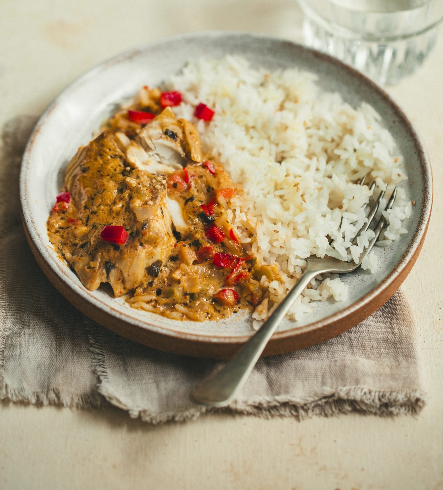 dos de colin au curry rouge. - fresh.