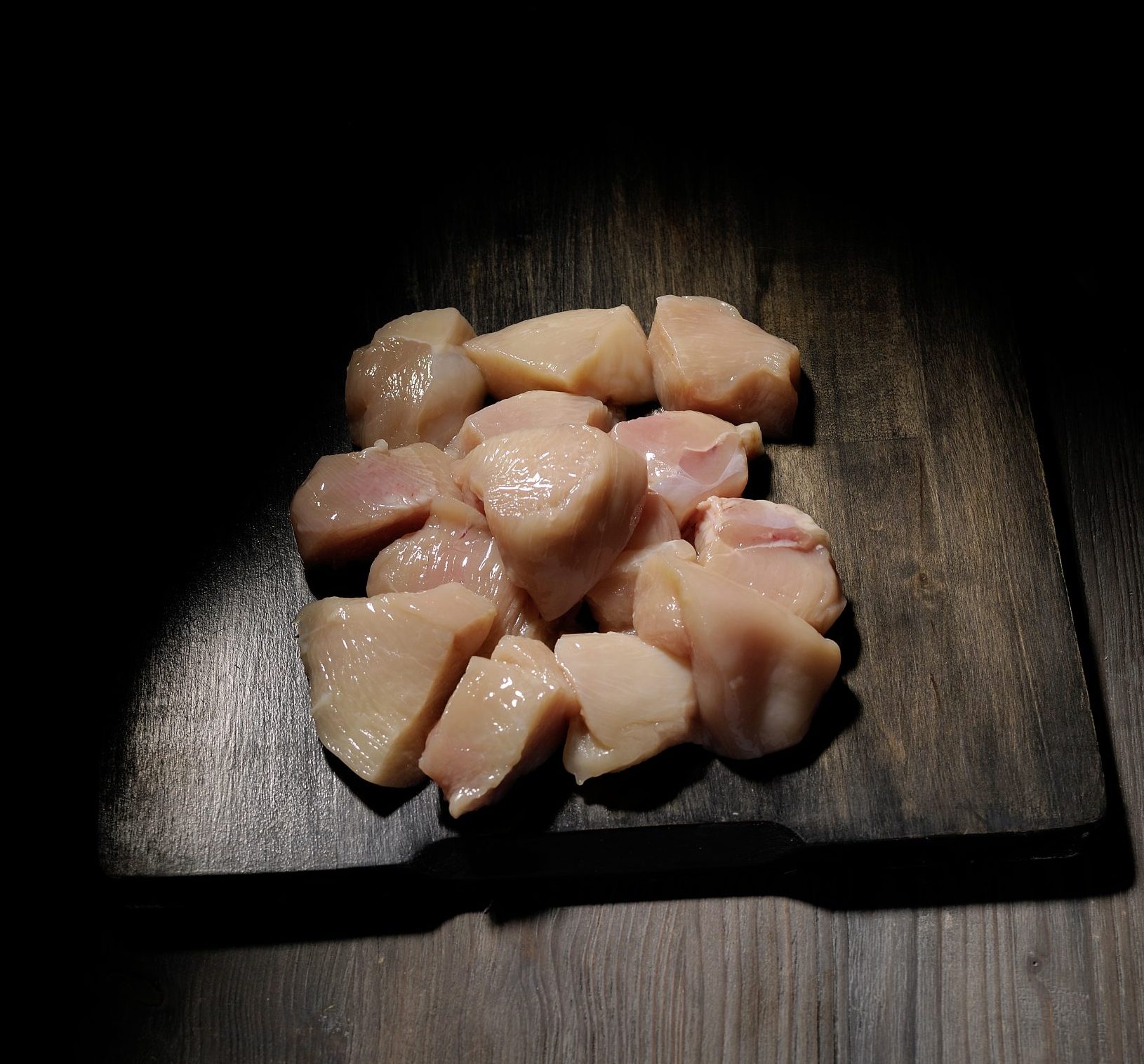 cubes de filet de poulet